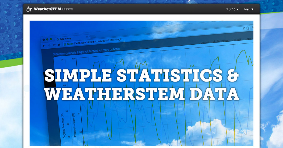Simple Statistics and WeatherSTEM Data